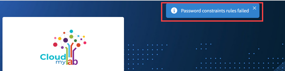 Cloudmylab Password process for Registration and Password Reset