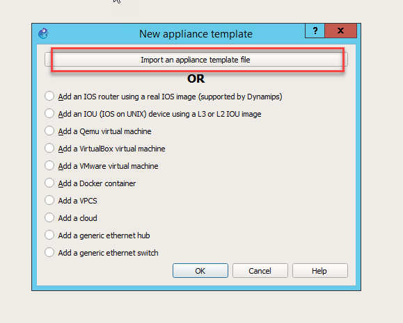 How to add Appliance and Image on GNS3