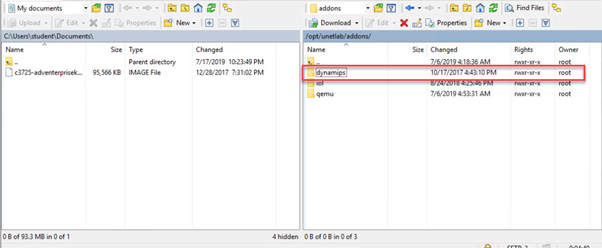 How to import Dynamips images using WinSCP